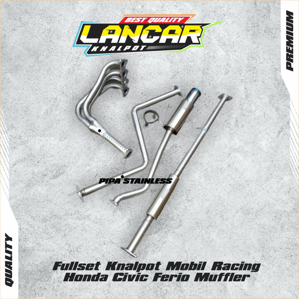 Jual Fullset Knalpot Mobil Racing Honda Civic Ferio Muffler - Lancar ...