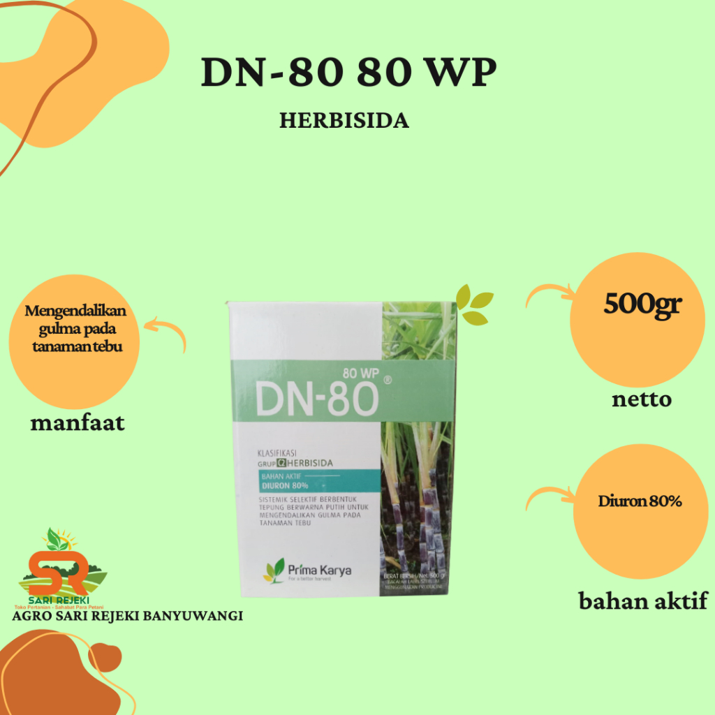 Jual DN - 80 80WP 500GR HERBISIDA DIURON pembasmi rumput membandel ...