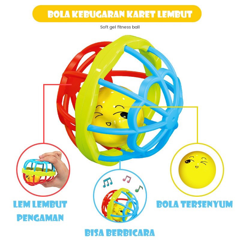 Jual Mainan Bayi Rattle Stick Bola Silicone Kerincingan BPA Free ...