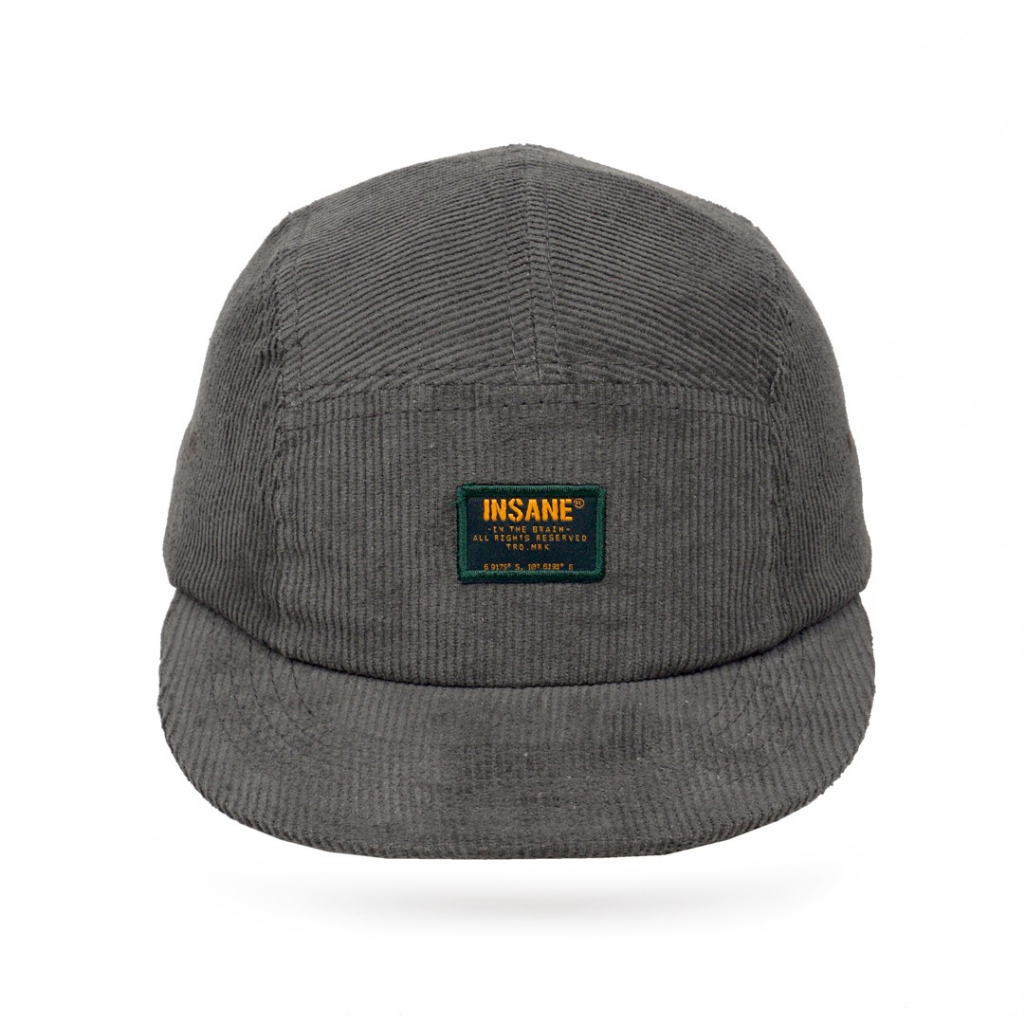 Jual INSANELTD Corduroy Distro Classic Grey I Topi Panel Bahan Corduroy ...