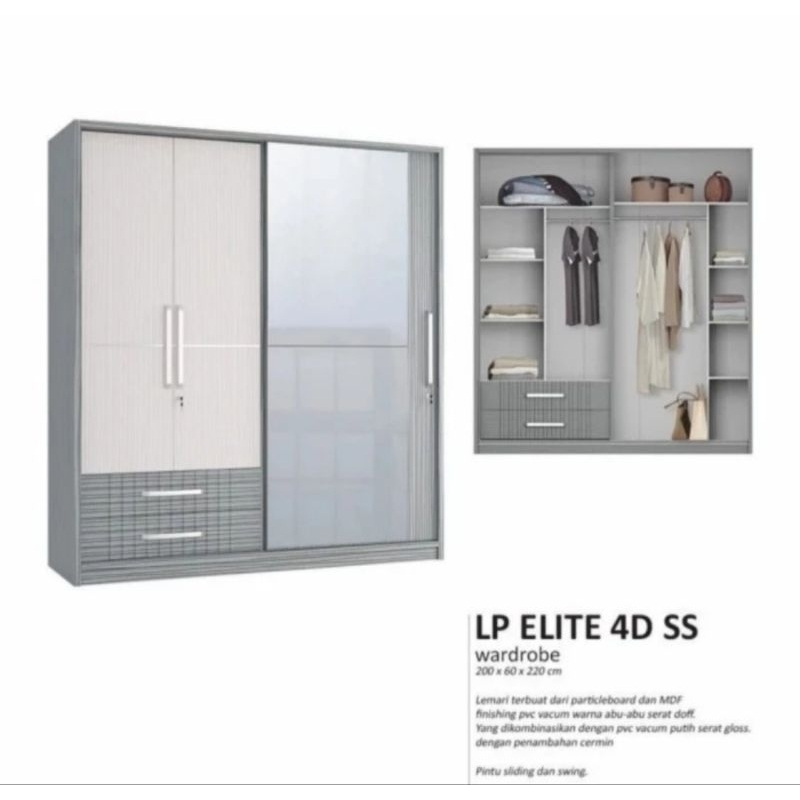 Jual LEMARI BESAR LEMARI PAKAIAN LEMARI BAJU MINIMALIS MODERN LEMARI JUMBO LEMARI WARDROBE LP ...