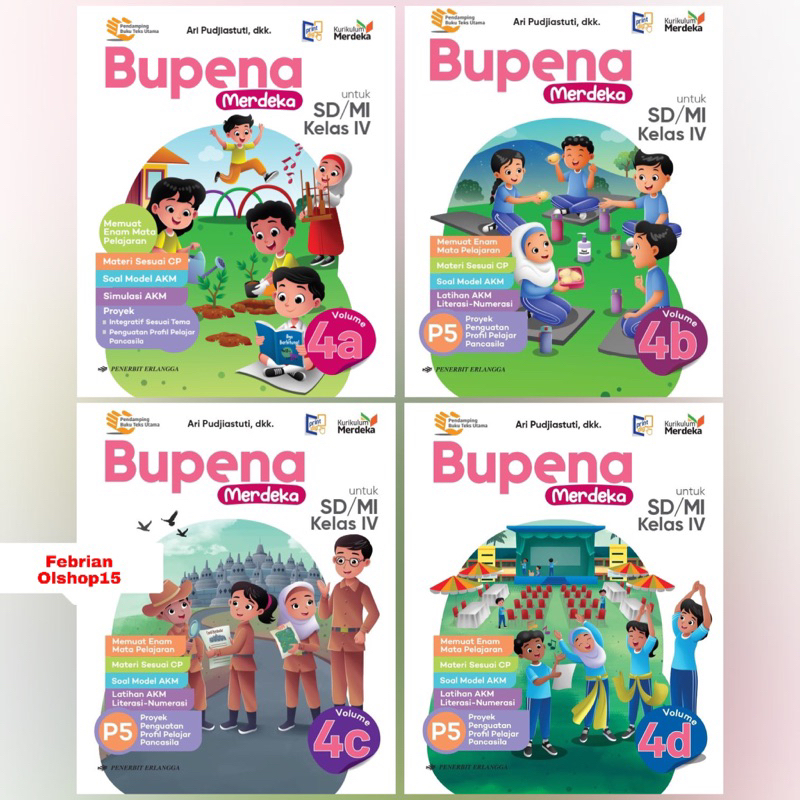 Jual BUKU BUPENA 4A 4B 4C 4D SD/MI KELAS 4 KURIKULUM MERDEKA | Shopee Indonesia