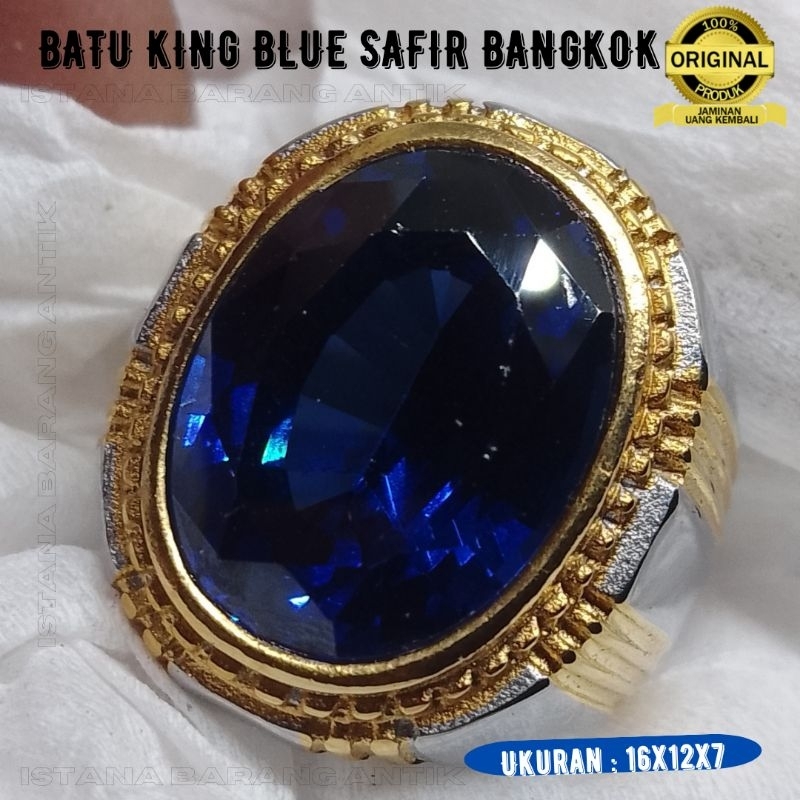 Jual CINCIN BATU KING ROYAL BLUE SAFIR ORIGINAL BANGKOK KEKERAN 9 MONS ...