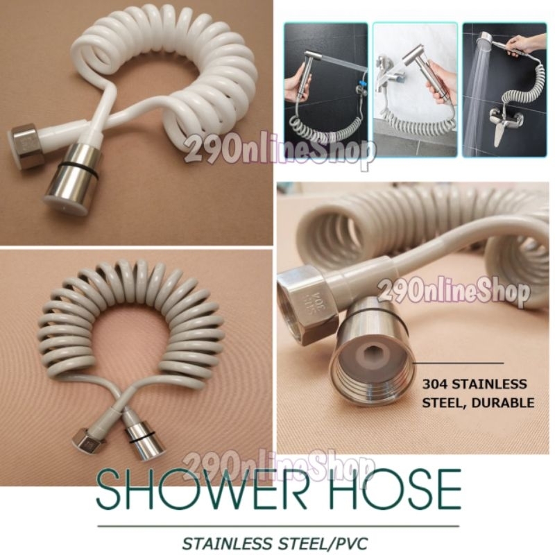 Jual selang shower jet bidet spray air fleksibel flexible hose sprayer toilet wc kamar mandi ...