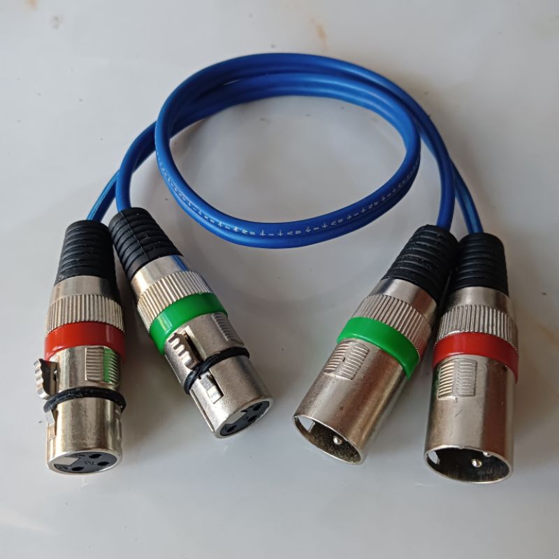Jual kabel XLR male to female canon 1 set stereo mono aksesoris audio ...