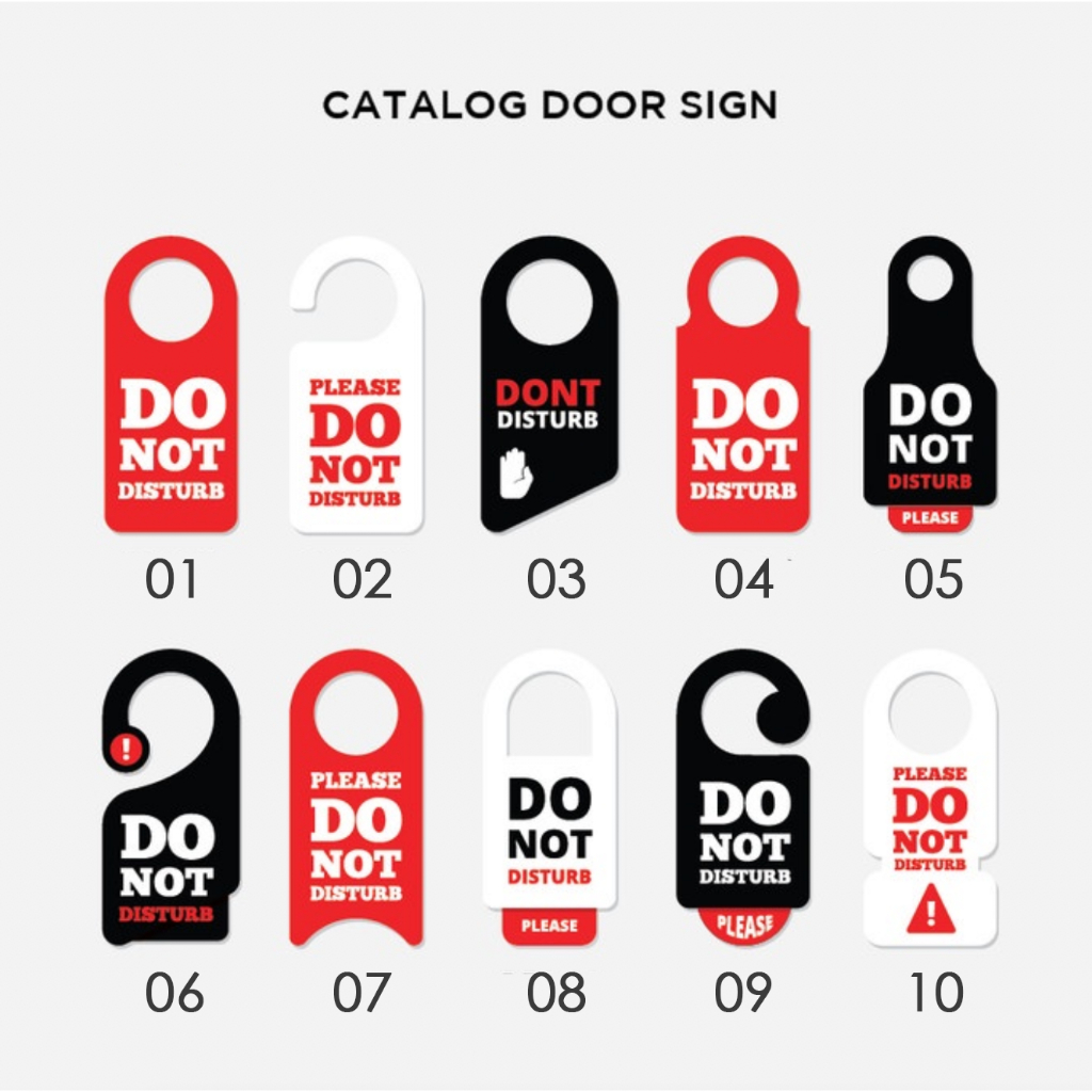Jual Door Sign Hanger Hotel | Sign Pintu Kamar Hotel | Signage Do Not ...