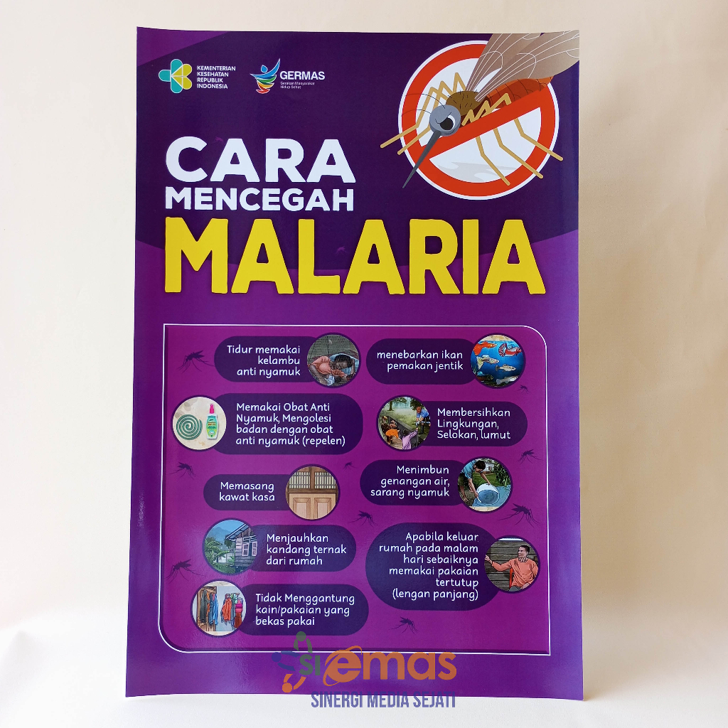 Jual Poster Kesehatan | Poster Pencegahan Malaria | Poster Edukasi ...
