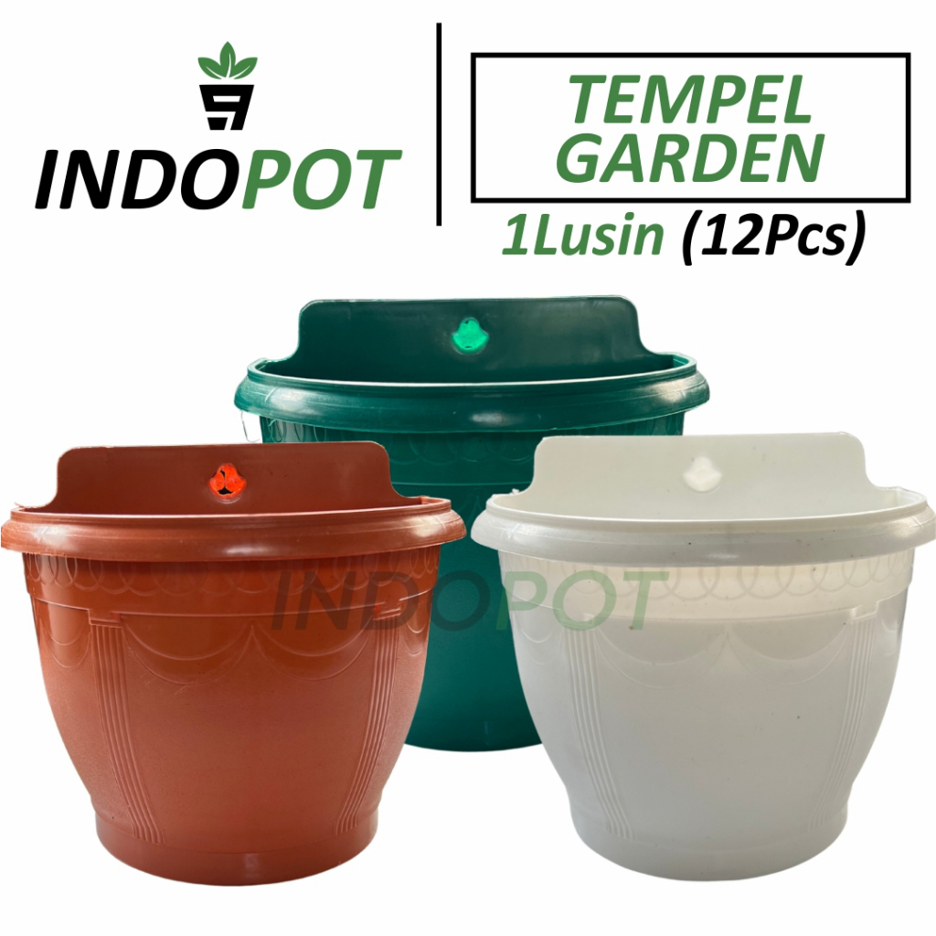 Jual (12Pcs) Pot Tempel Garden Pot Plastik Tebal - Pot Premium - Pot ...