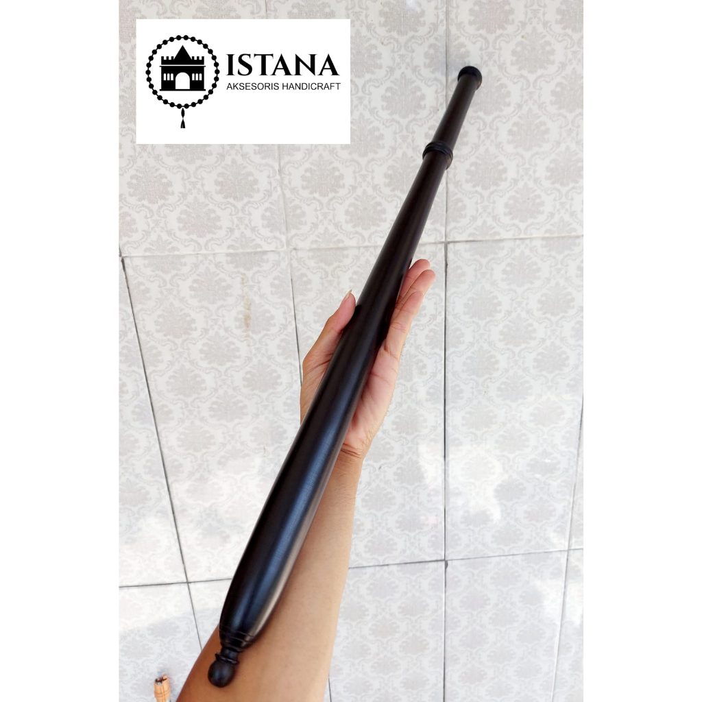 Jual tongkat pentungan bahan kayu galih kelor hitam | Shopee Indonesia