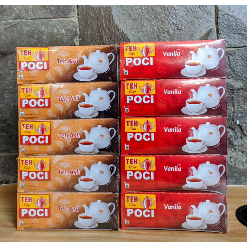 Jual Teh poci box isi 25 kantung teh//teh celup | Shopee Indonesia