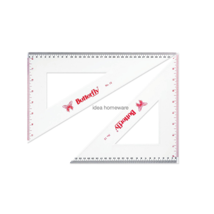 Jual Penggaris Segitiga Butterfly No. 12 Set isi 2 Pc | Shopee Indonesia