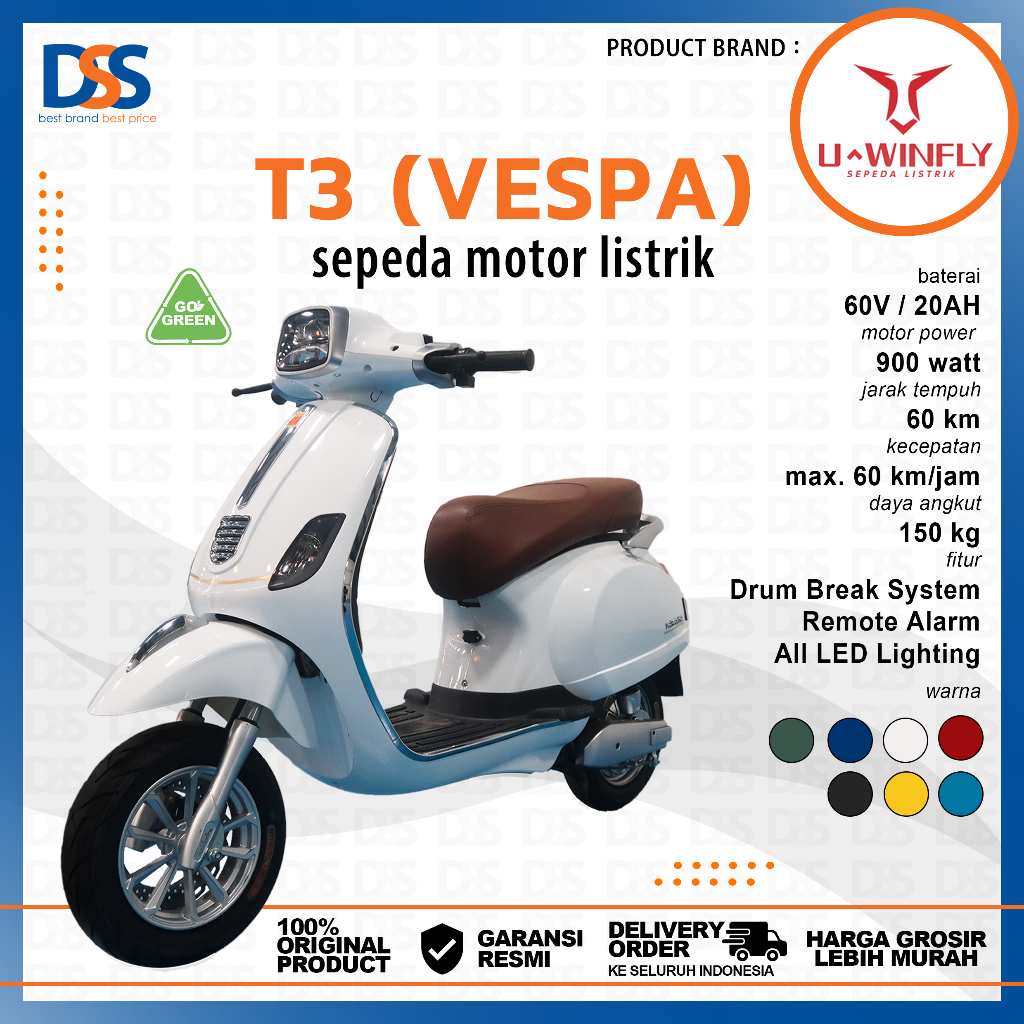 Jual UWINFLY Sepeda Motor Listrik LN T3 T3S T3SPRO BW N9 T5 T5S X6 ...