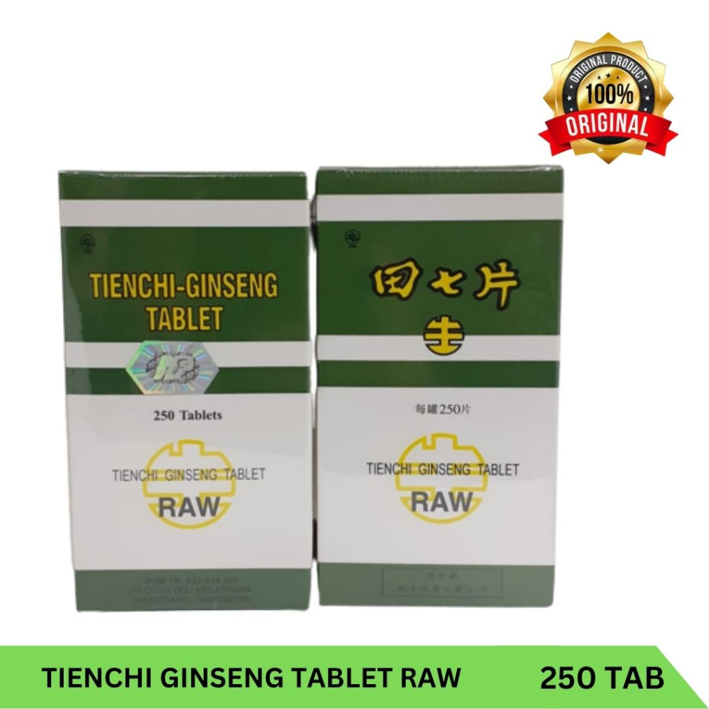 Jual Raw Tienchi Tablets Isi 250 Obat Penurun Kolesterol dan Hipertensi ...