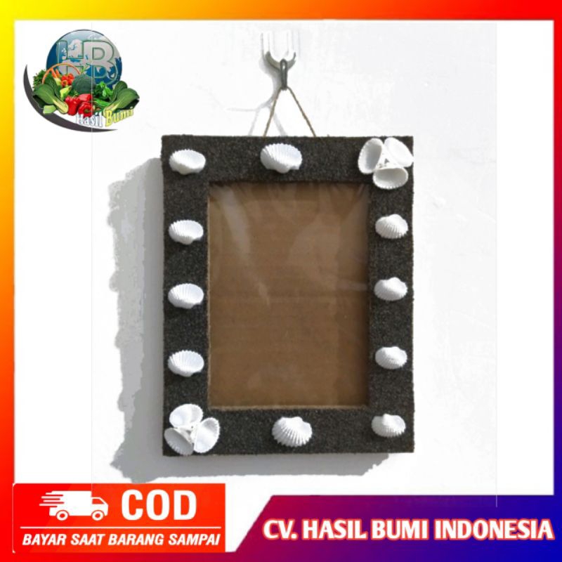 Jual kerajinan bingkai foto pigura cangkang kerang Kerajinan anak ...