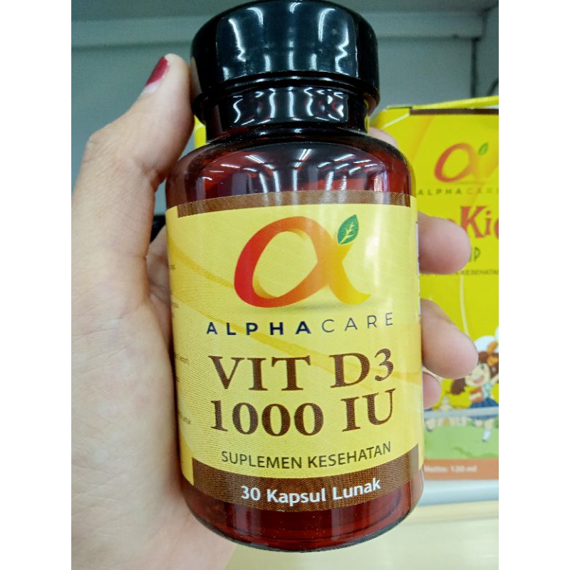 Jual Alpha care vitamin D3 1000 IU (30 kapsul lunak), vitamin d3 ...