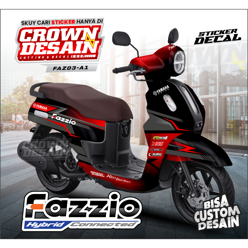 Jual STICKER MOTOR - DECAL FAZZIO CLASSY 2022 - Stiker Dekal Fullbody ...