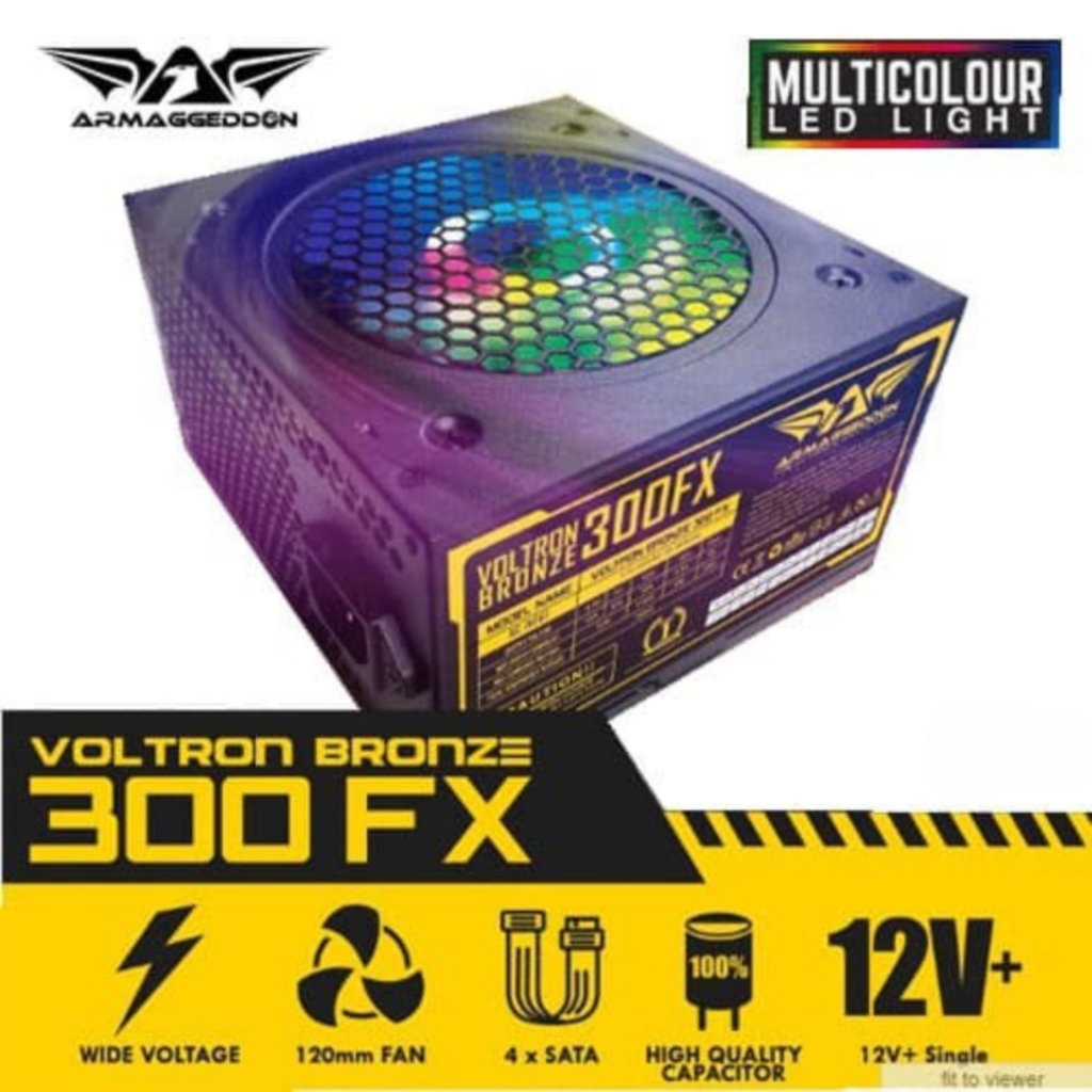 Jual Power Suplly Armaggeddon 300FX PSU Gaming Armaggeddon Voltron Bronze 300FX 600Watt ...