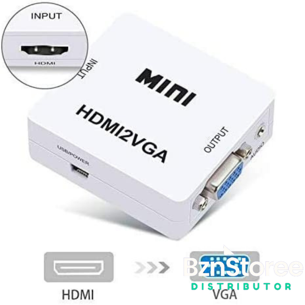 Jual HDMI2VGA Converter HDMI To VGA Mini Adapter HD Video 1080P ...