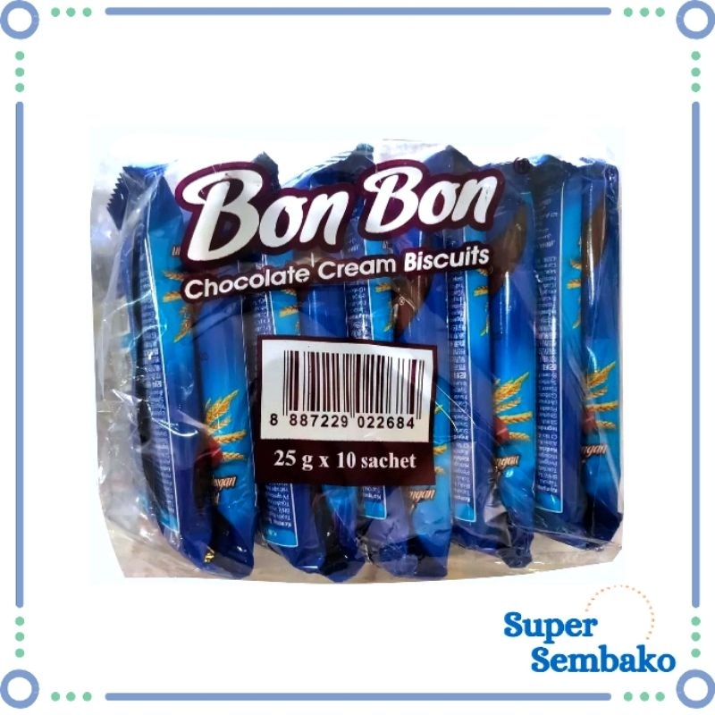 Jual SNACK BISKUIT UNIBIS BON BON CHOCOLATE COKLAT CREAM 25gr RENCENG ...