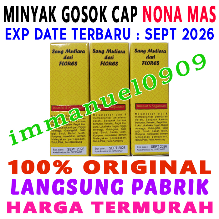 Jual MInyak Gosok Nona Mas Kemasan Botol Plastik 35 mL Harga Grosir ...