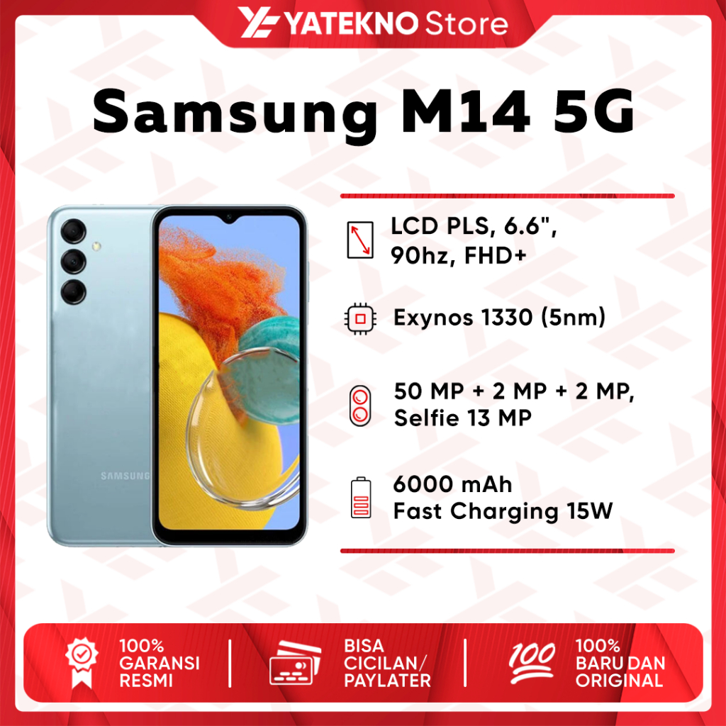 Jual (ORIGINAL) Samsung Galaxy M14 5G 4/64GB + 4/128GB + 6/128GB ...