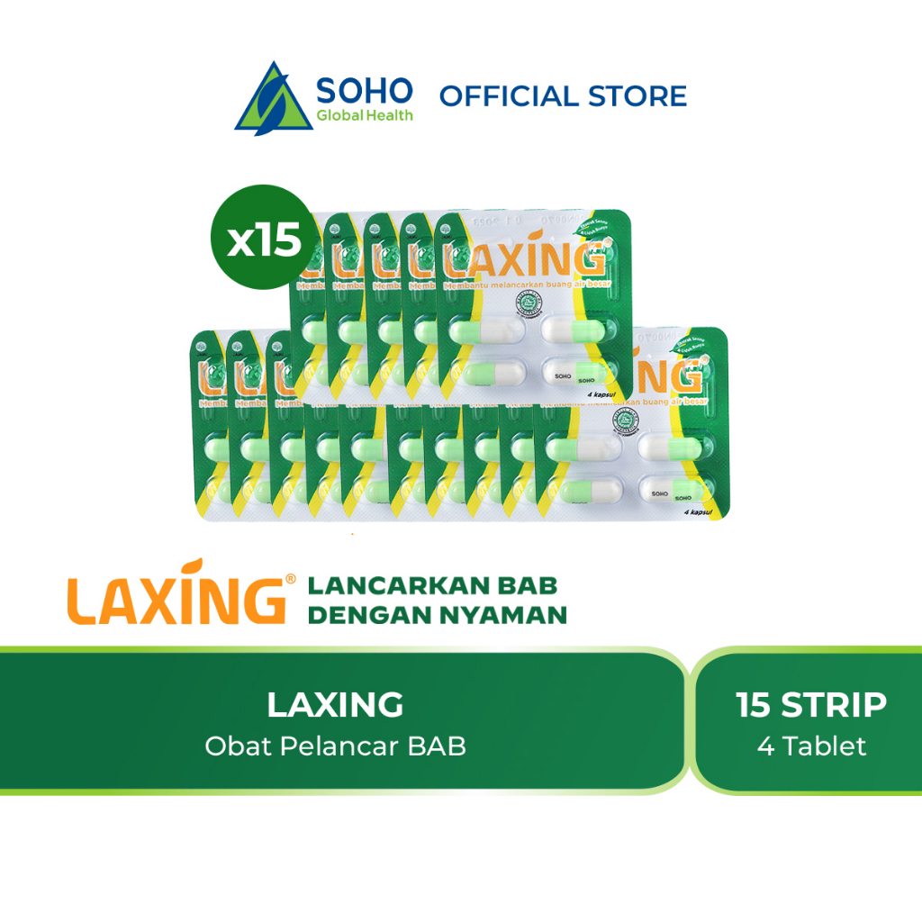 Jual Laxing Obat Pencahar / Sembelit / Konstipasi 15 strip- 60 kapsul ...