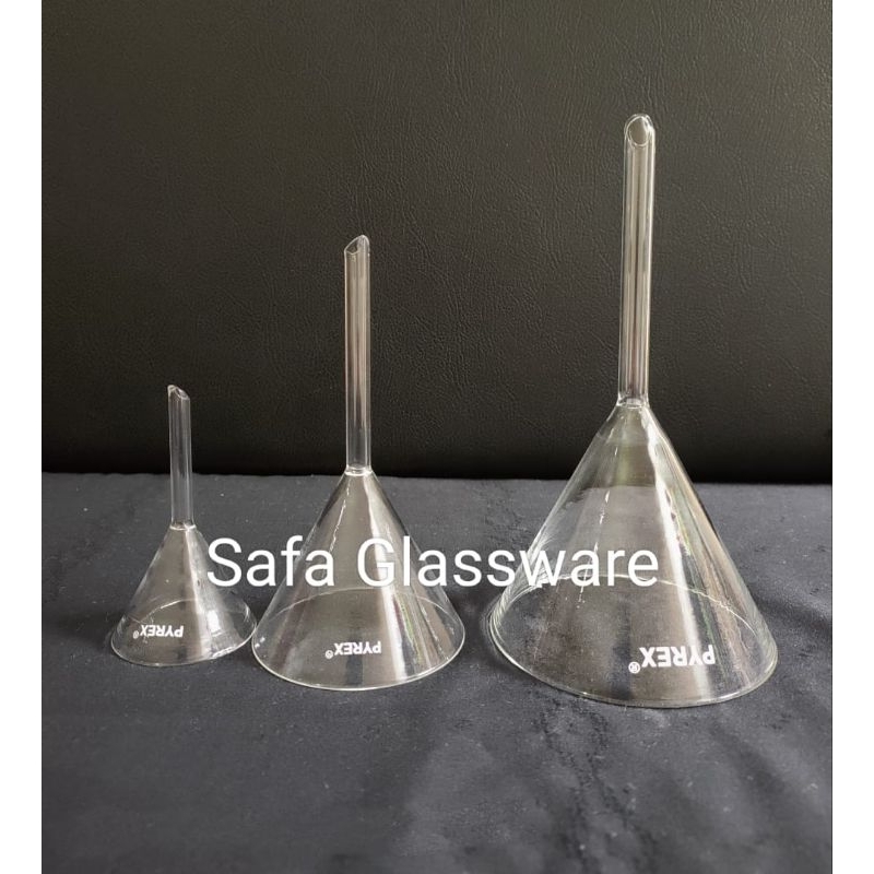 Jual Corong Kaca diameter 50mm , 75mm ,100mm Merk Pyrex Corong Gelas ...