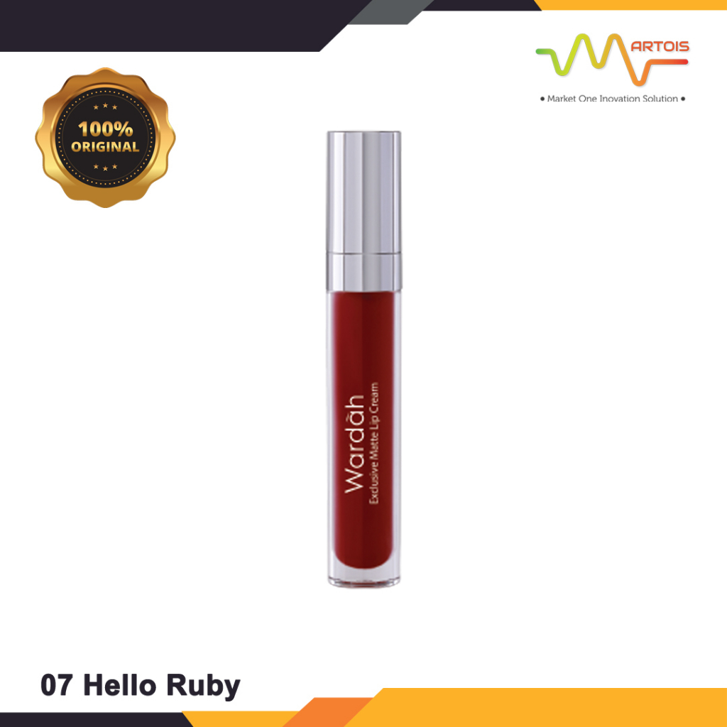 Jual Wardah Exclusive Matte Lip Cream 07 Hello Ruby 4g | Shopee Indonesia