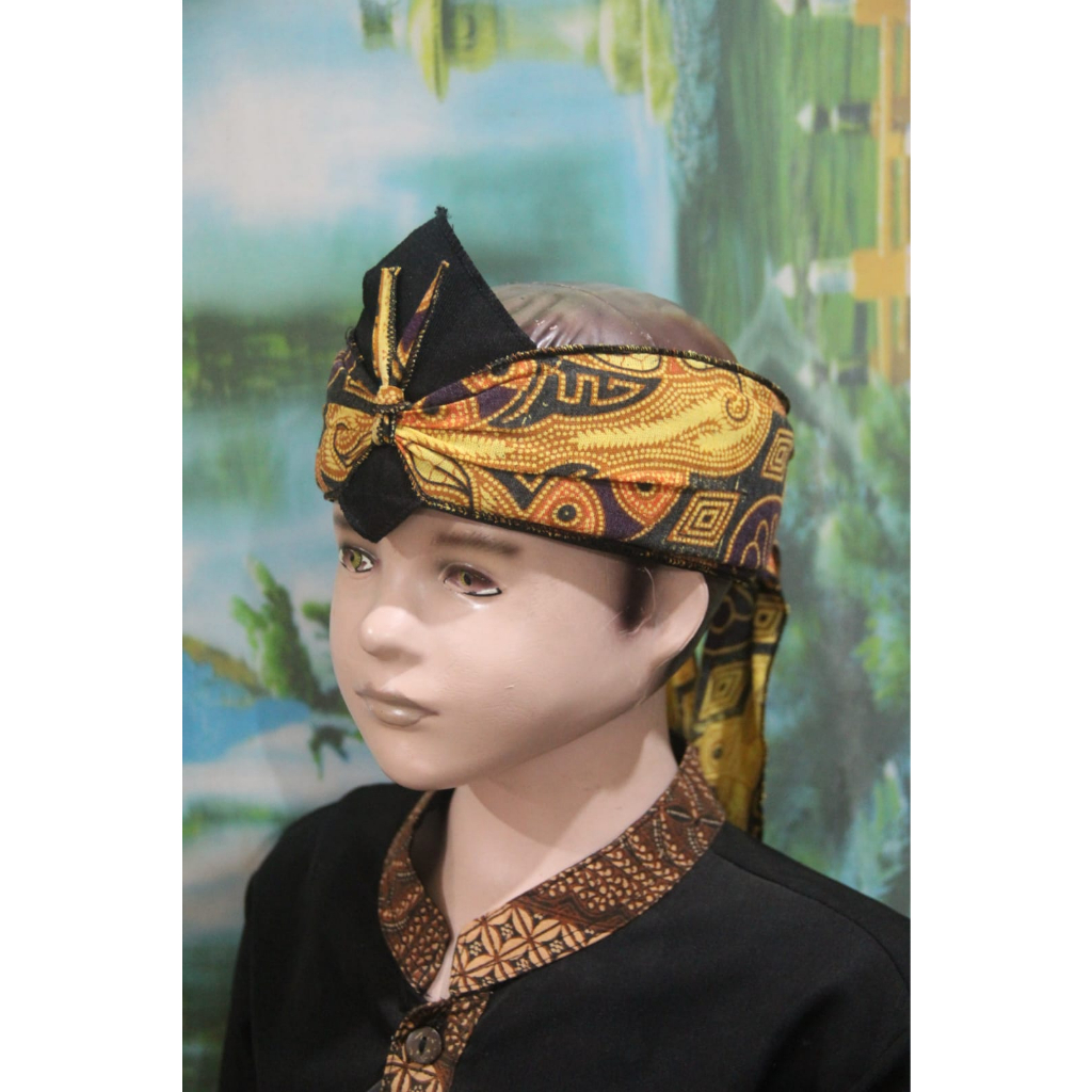Jual iket kepala sunda jawa blangkon tradisional anak anak batik USIA 1-10 TAHUN atas bolong ...