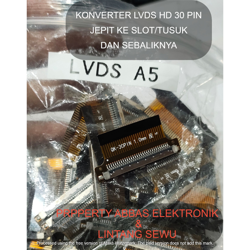 Jual KONVERTER LVDS HD 30 PIN JEPIT KE SLOT ATU TUSUK DAN SEBALIKNYA A5 | Shopee Indonesia