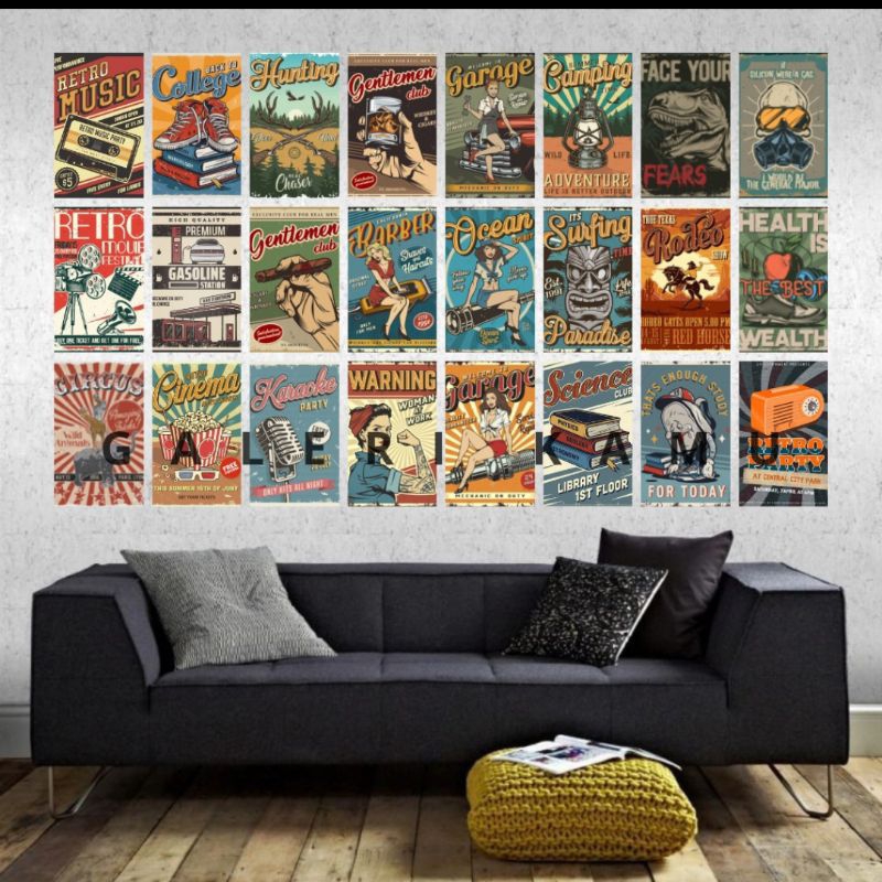 Jual Poster Diding Retro A5 1 paket isi 16pc | Shopee Indonesia
