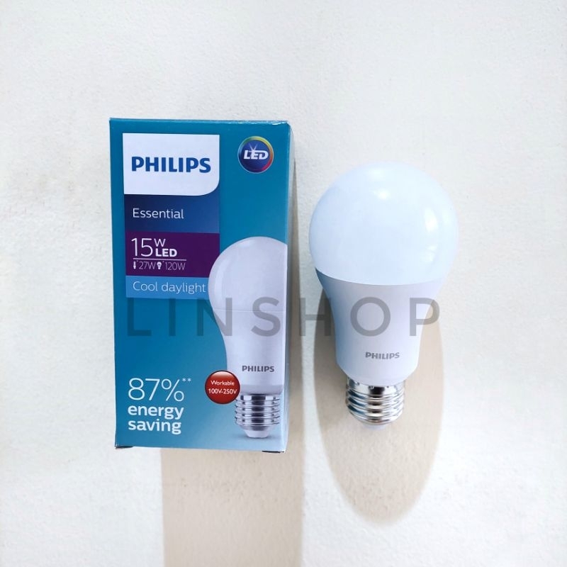 Jual LED PHILIPS ESSENTIAL 15W 15WATT LED PHILIPS 15 WATT ESSENTIAL CAHAYA PUTIH | Shopee Indonesia