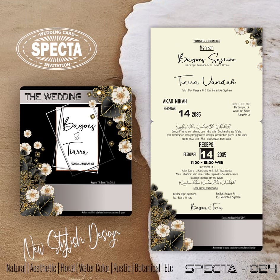Jual CETAK UNDANGAN Design Elegant - SPECTA 024 | Shopee Indonesia