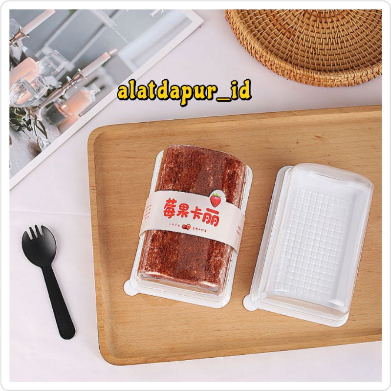 Jual 10pcs box mika setengah roll cake mika roll cake bolu gulung dus ...