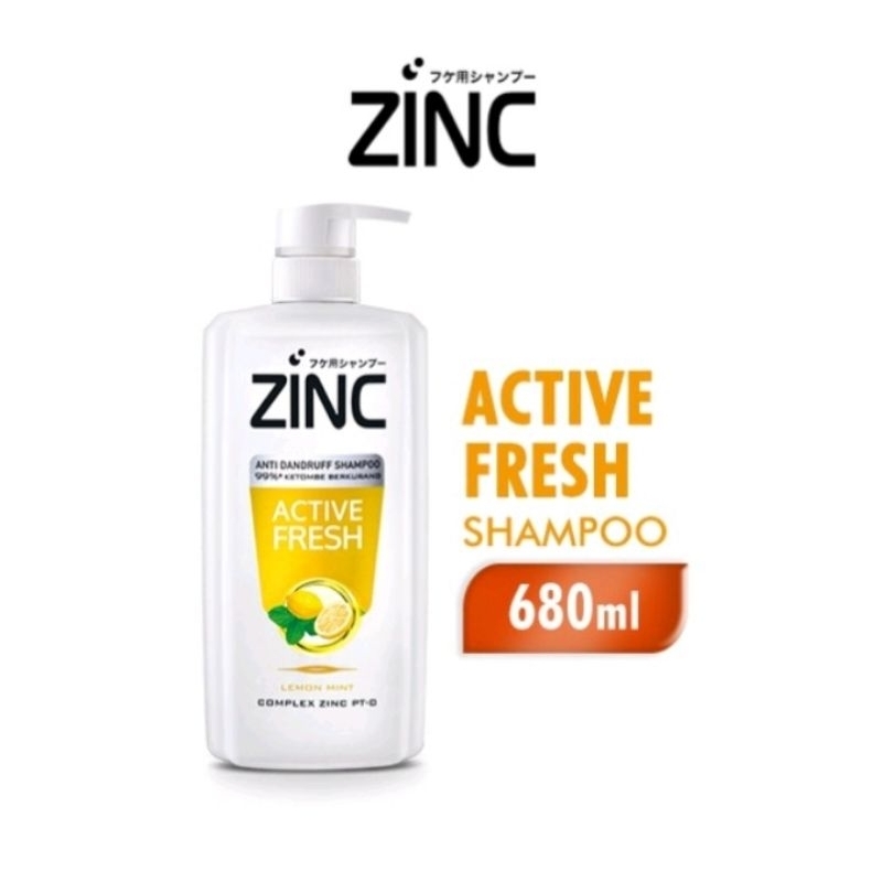 Jual ZINC ACTIVE FRESH 680ML (SAMPO ZINC KEMASAN BOTOL PUMP 680ML ...