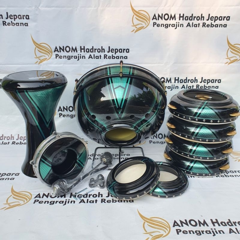 Jual Alat hadroh 1 Set Produk Jepara Bahan Kayu Mahoni Darbuka 9 inch ...