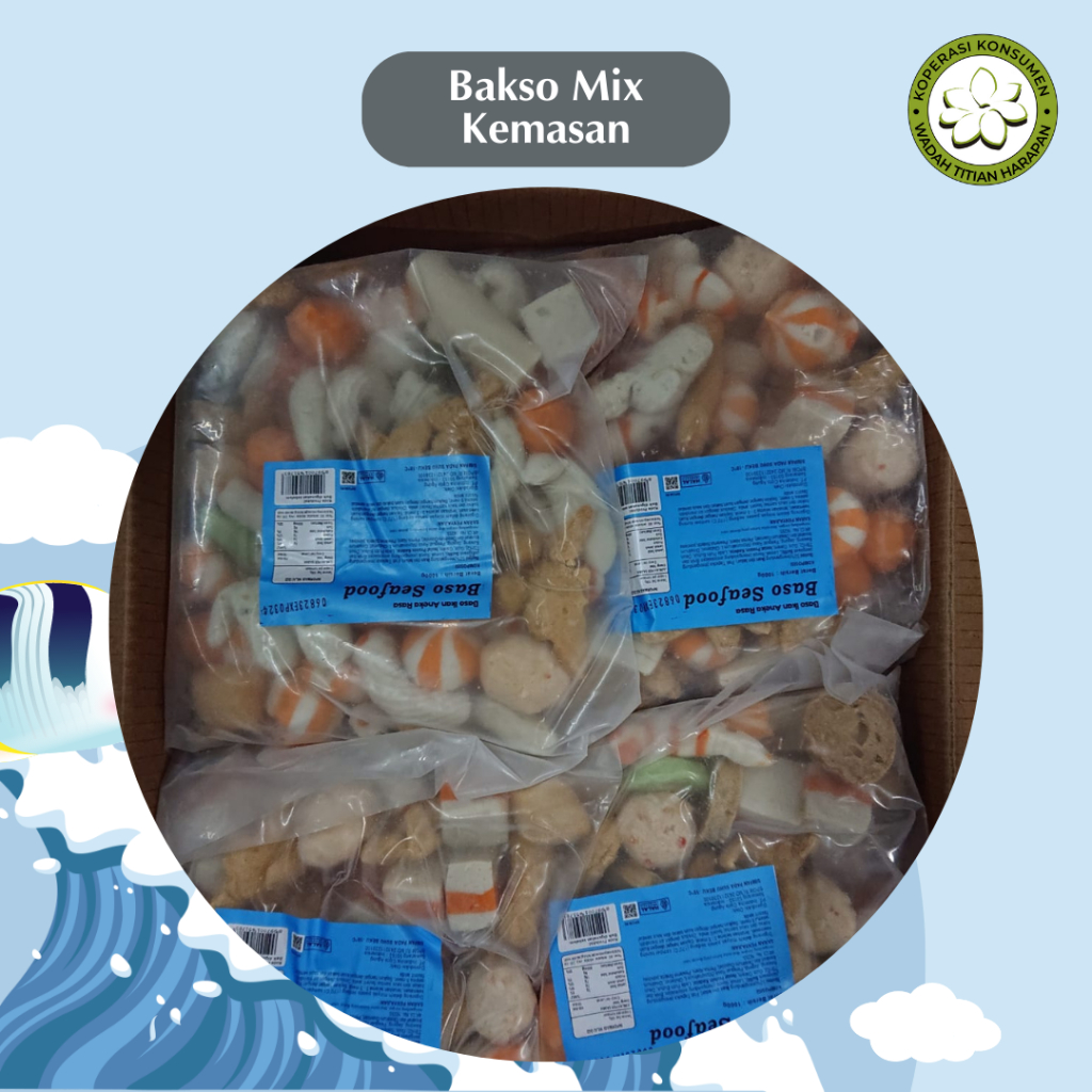 Jual Bakso Seafood Mix Frozen Kemasan Berkualitas 1 kg | Shopee Indonesia