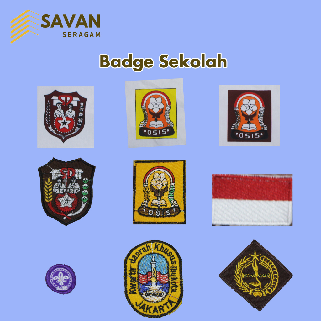 Jual Atribut Sekolah Bet Badge Logo SD SMP SMA | Shopee Indonesia