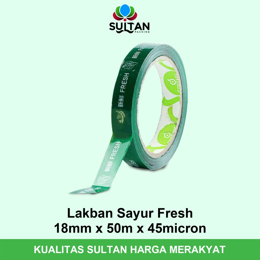 Jual Lakban Sayur FRESH 18mm x 50m Plakban Isolasi OPP TERMURAH /SATUAN ...
