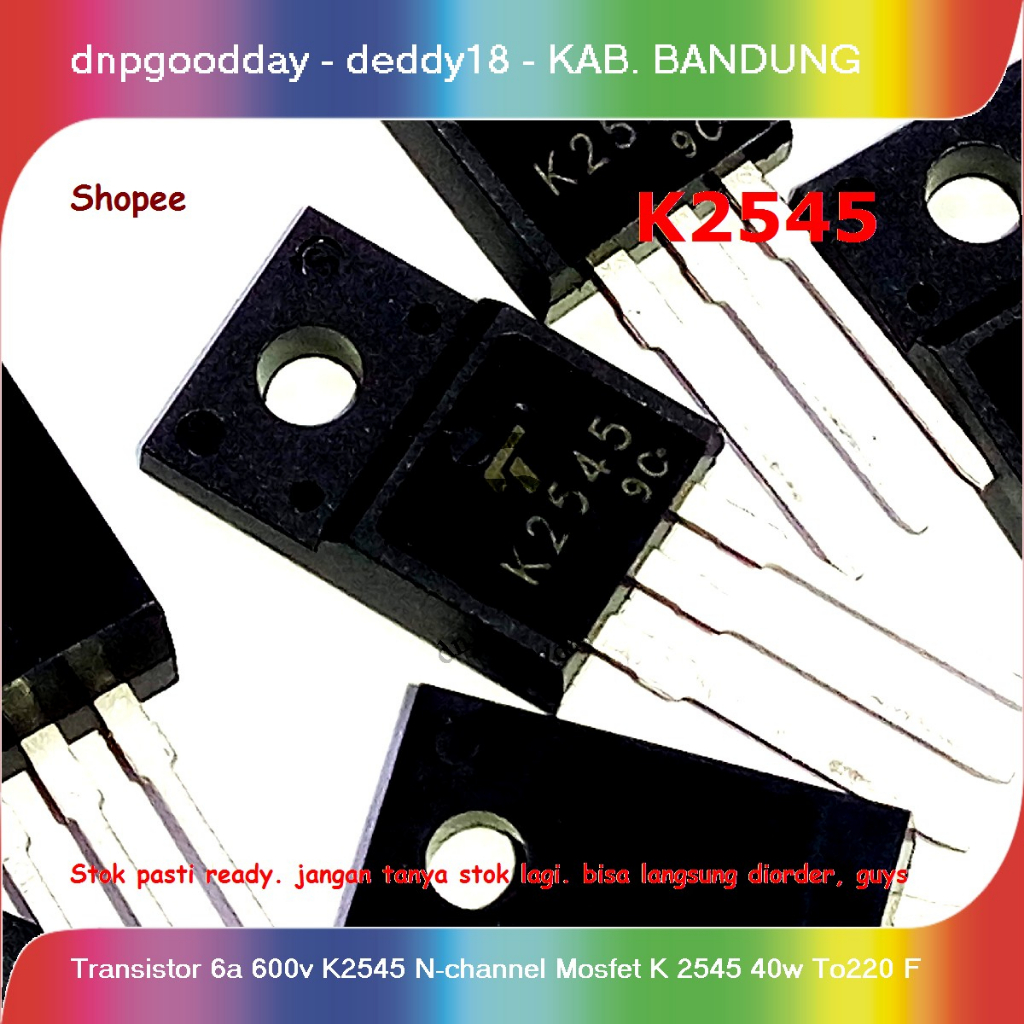 Jual Transistor 6a 600v K2545 N-channel Mosfet K 2545 40w T0220f ...