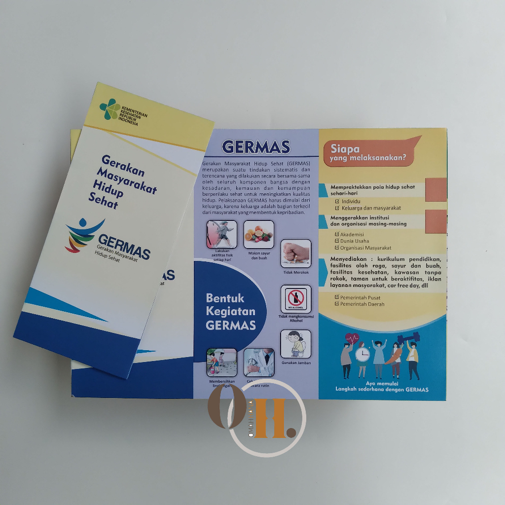 Jual Leaflet Gerakan Masyarakat Hidup Sehat - GERMAS - PHBS - Brosur ...