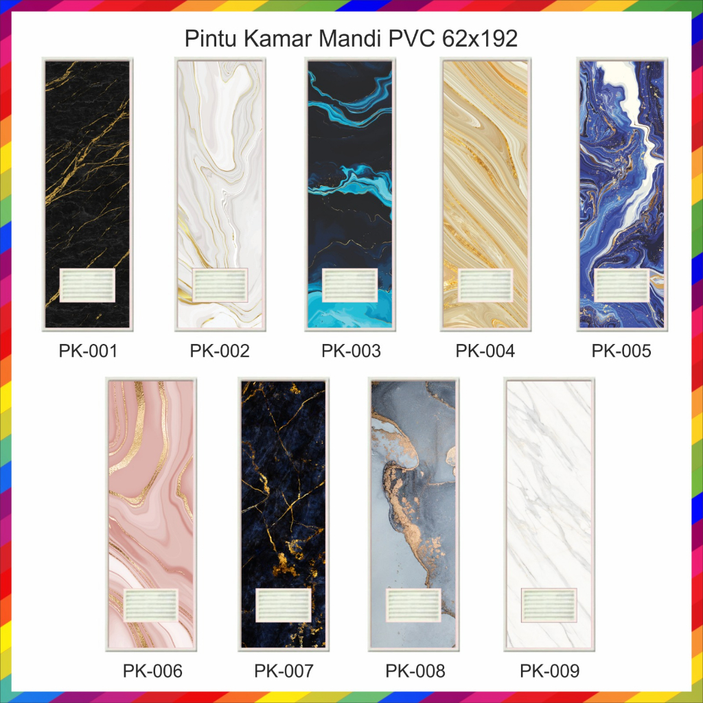 Jual STICKER PINTU KAMAR MANDI MOTIF MARMER/STIKER PINTU PVC KAMAR ...