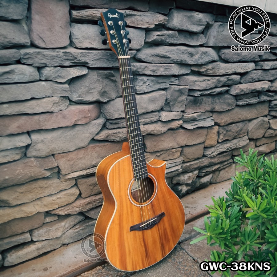 Jual Gitar Akustik Grande GWC 38 KNS 3/4 Cutaway Original | Shopee ...