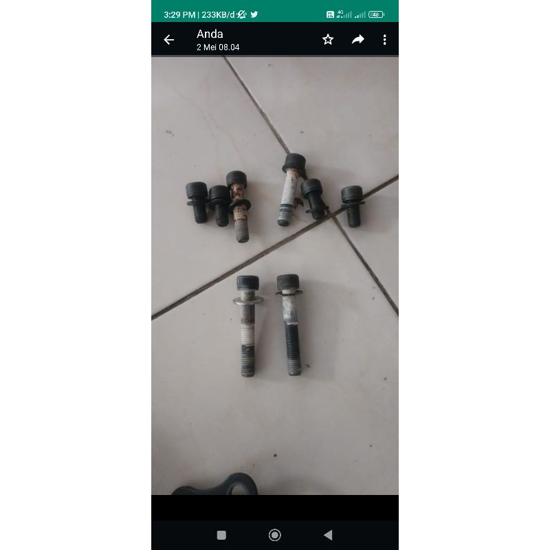 Jual baut L engine mounting set r25 mt25 original copotan komplit ...