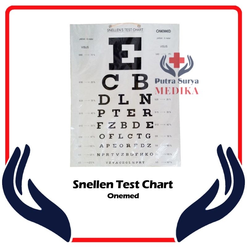 Jual Snellen Test Card Onemed | Papan Huruf Tes Mata | Shopee Indonesia