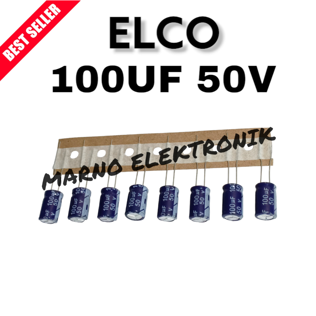 Jual ELCO 10X 100UF 50V 100 UF 50 V ASLI ORI ORIGINAL | Shopee Indonesia