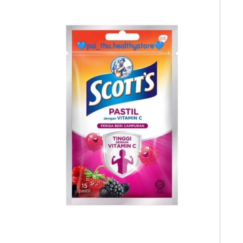 Jual Scott's scott pastilles vitamin C/ vit C imun anak -Daily Immunity ...