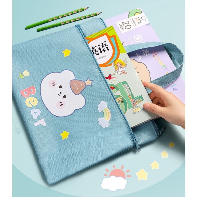 Jual Organizer Buku Stationery, Map Buku Les Kartun Lucu, Tas Anak ...