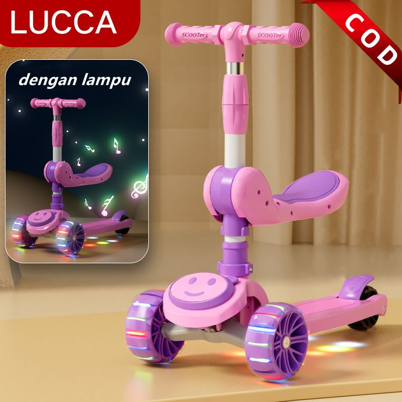 Jual Skuter Anak Roda 3 Scooter 2 in 1 Lipat Cocok untuk Usia 2-12 ...