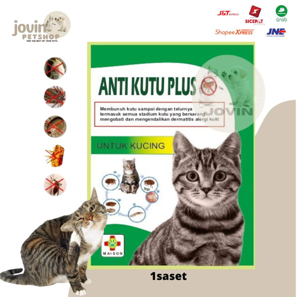 Jual OBAT ANTI KUTU PLUS SACHET - OBAT KUTU KUCING (1pcs) | Shopee ...